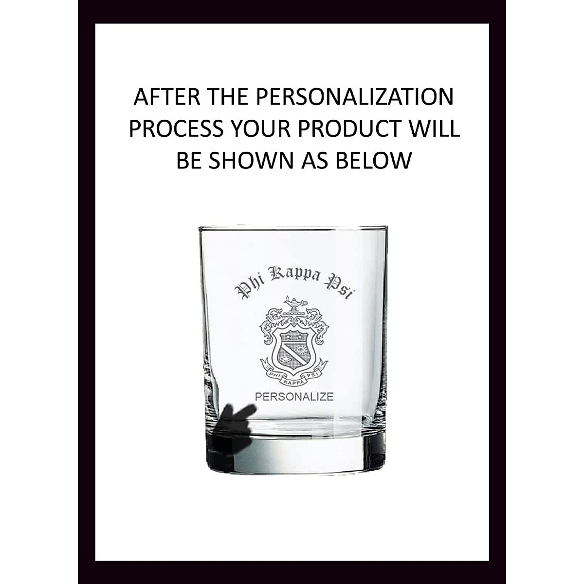 Greekgear Phi Kappa Psi Old Style Glass Transparent