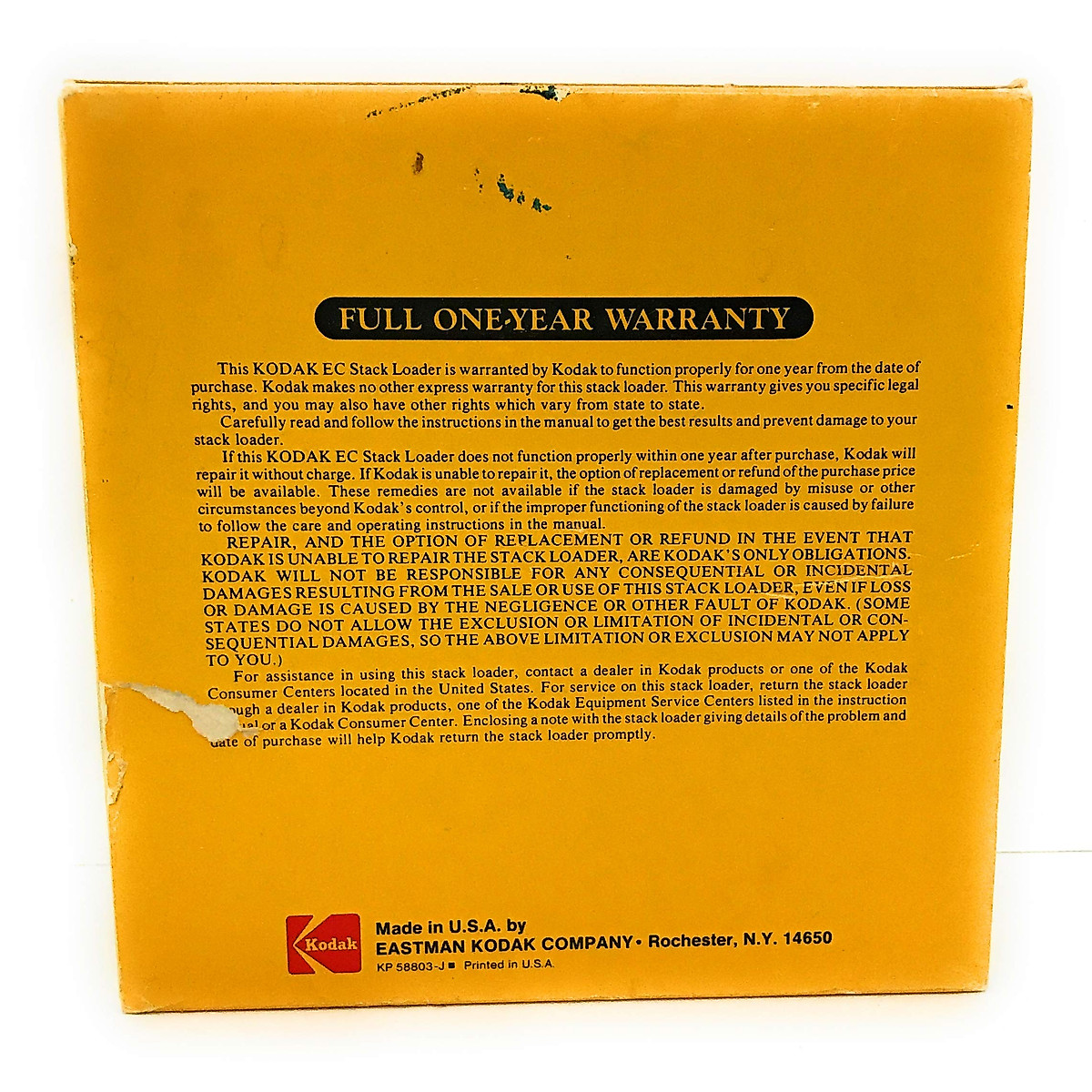 Kodak EC Stack Loader/EC40