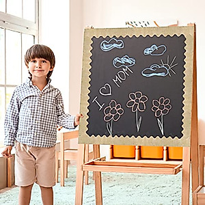 durony 65.6 Feet Burlap Wood Bulletin Board Border Scalloped Border Trim Classroom Rustic Wood Decoration Borders for Home Classroom Office Decorations