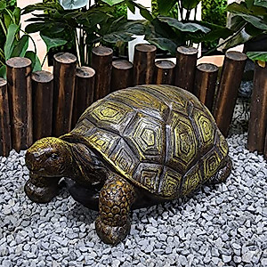 Garden Turtle Statue Outdoor 21.2 Inch Large Tortoise Statue Imitated Stone Turtle Sculpture Decor for Patio Yard Lawn Backyard Decorations