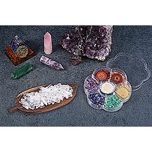 Top Plaza 0.44lb Bulk Irregular Shape Polished Clear Quartz Crystal Points 0.59-1.57'' Natural Tumbled Stones for Decor Reiki Crystal Chakra Cealing