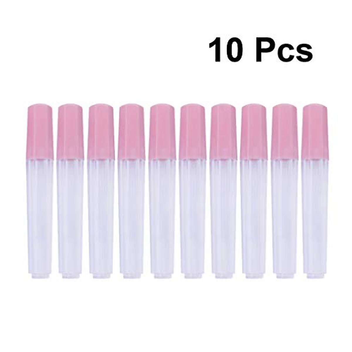 10pcs Clear Plastic Needles Storage Tubes Sewing Needle Container Holder Organizer with Cap 10cm Pink Sewing Case