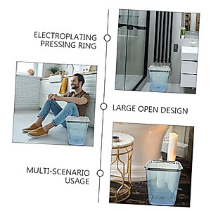 Transparent Trash Can Trash Bin Waste Basket for Kitchen Garbage Can for Office Portable Trash Can Household Trash Can Wastebasket Kitchen Garbage Can Plastic Trash Cans Waste Bins