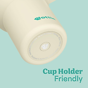 Ottle Deep Sea Diver 40 oz Insulated Tumbler with Handle and Straw Lid - Leak Proof, Cupholder Friendly Travel Mug - Stainless Steel Double Wall Water Bottle for Hot and Cold Drinks - Wavy Daisies