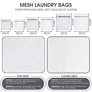 24 Pcs Shoes Wash Bags kit for Washing Machine Includes 6 Laundry Mesh Bags 3 Shoe Wash Bags 3 Brushes 3 Pairs Anti-wrinkle Sneaker Protector 1 Hanging Dryer Basket 2 Shoe Tree 2 Wipes 4 Magic Sponge