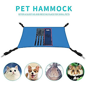 USA Wyoming State Flag Pet Hammock Comfortable Adjustable Hanging Bed for Small Animals Dogs Cats Hamster