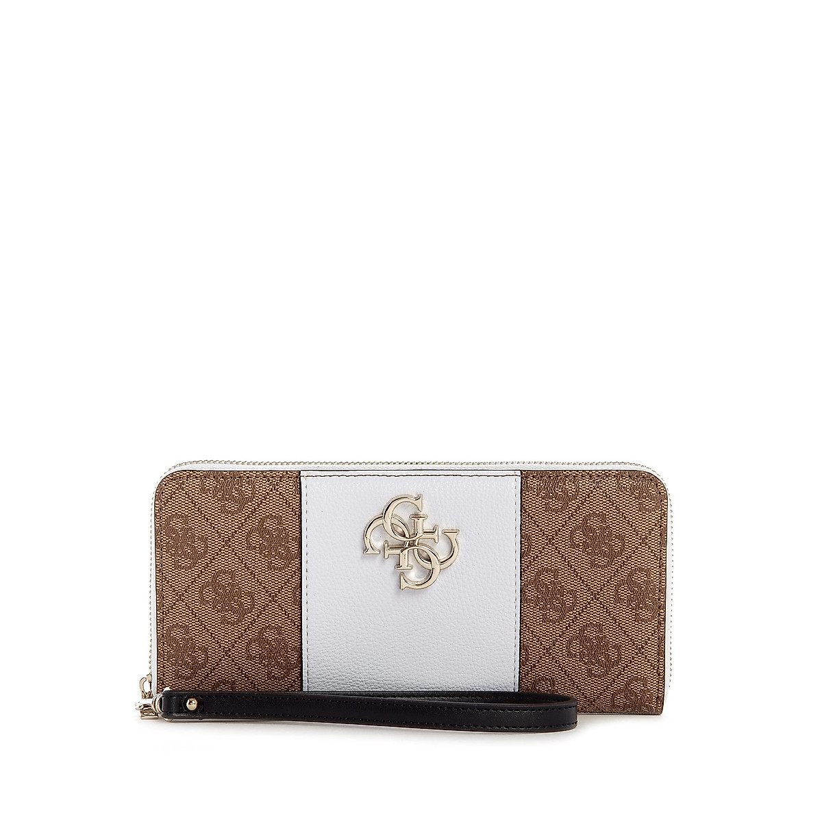 GUESS Noelle Large Zip Around Wallet, Latte Multi