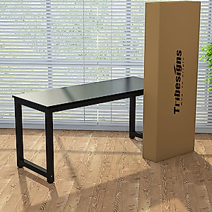 Tribesigns Computer Desk, 47 inch Modern Simple Office Desk Computer Table Study Writing Desk for Home Office, White