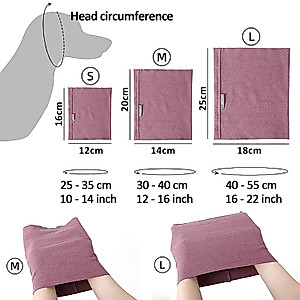 GERUSEA Dog Ears Cover for Bathing Drying and Grooming, Pet Hood for Anxiety Relief and Calming, Dog Ear Protector, Snood and Head Wear(Trumpet)