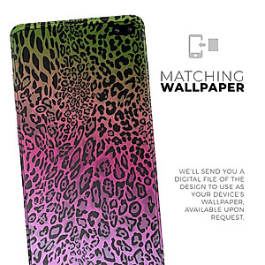 DesignSkinz Tropical Neon Animal Print Protective Vinyl Decal Wrap Skin Cover Compatible with The Samsung Galaxy S20 (Screen Trim & Back Glass Skin)