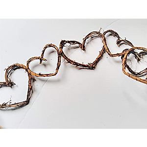 Vine Hearts Rustic Garland for Bridal Shower, Fall Wedding Reception Head Table, Baby Showers - In Choice of Length