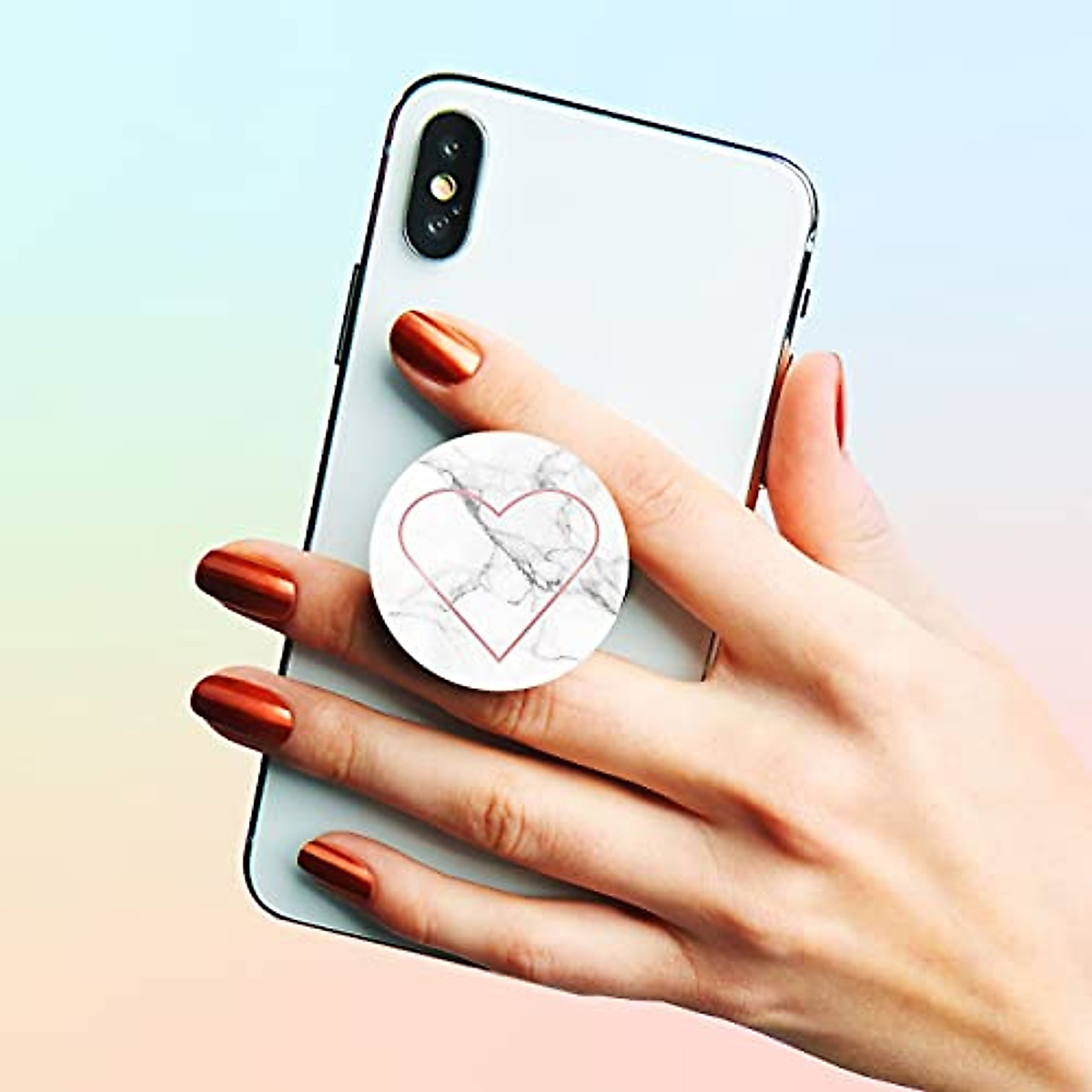6 Pack/Expanding Phone Mount Grip Holder for Cellphone,Collapsible Stand - Blush Watercolor Ombre Pink Unicorn White Marble Heart Rose Gold Leopard