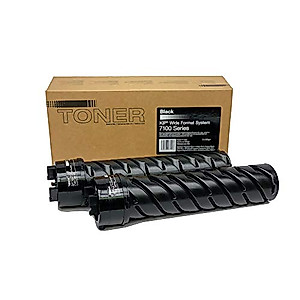 MADE IN USA TONER Compatible Replacement for KIP 7100, 7100-103, Z240970010, Black, 2 cartridges