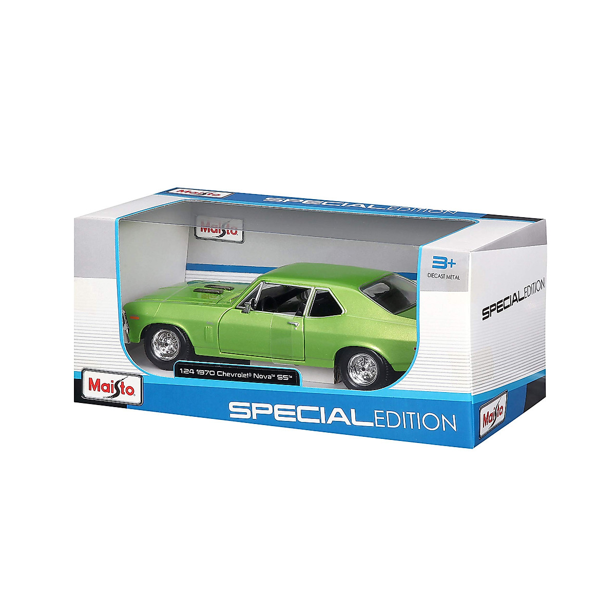 Maisto 1:24 Scale 1970 Chevrolet Nova SS Diecast Vehicle (Colors May Vary) , Green