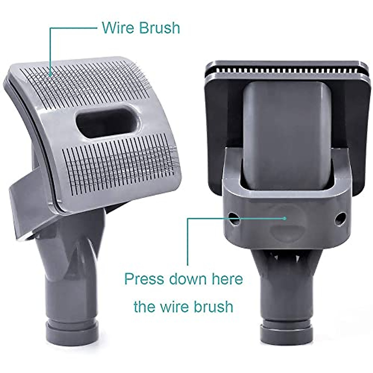 OPODEE Groom Tool Kit, Compatible for Dyson Vacuums, Pet Dog Brush Hair Vacuum Attachment for V7/8/10/12/15, for Long Medium Haired Dogs, Vacuum-Assisted Dog Groomer Self-Cleaning Mess-free Grooming