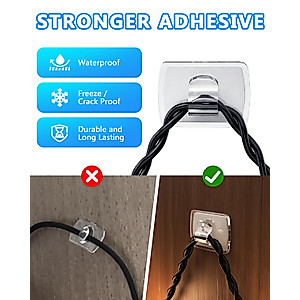 ispneay Mini Light Clips Small Adhesive Hooks: Indoor 100 Clear Mini Clips and 110 Strips for Hanging - Tiny Decorative Wall Hooks for Lights - Christmas Decorations Halloween Decor Small Hooks