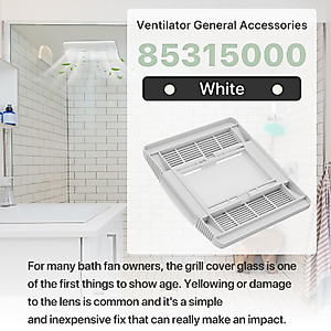 85315000 Vent Fan Cover Grille And Lens Replacement Parts for Nutone Bathroom Ventilation Plastic Cover,Bathroom Fan Exhaust Fits Broan-Nutone 663,663N,663FL,663LN,669L,669LN,669FN,770F,763RLN,769RLN