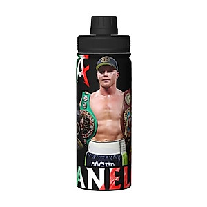 Eevikion Canelo of Alvarez Stainless Steel Insulated Tumbler Sports Water Bottle Hot and Cold Travel Cup 18oz