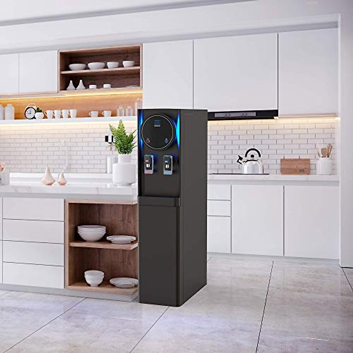 Bottleless Water Cooler Hot and Cold Water Dispenser for Offices & Homes (Black)