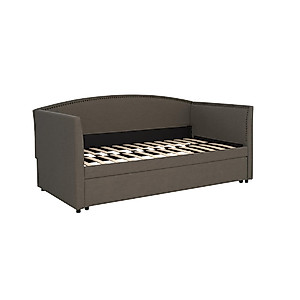 DHP Clara Linen Twin, Grey Daybed, Gray