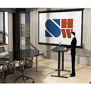 SHW 40-Inch Electric Height Adjustable Standing Desk with Memory Preset and Cable Management Tray, Black