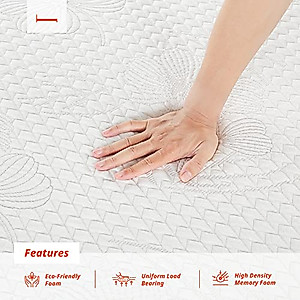 PrimaSleep Wave Gel Infused Memory Foam Mattress, 10'' H, Full, Blue