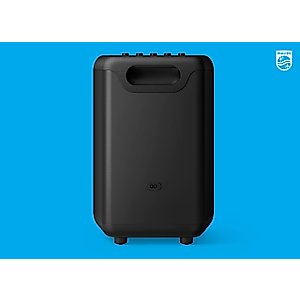PHILIPS X3206 Bluetooth Party Speaker with Deep bass, Up to 14 Hours Battery, Party Lights and Karaoke Effects, Microphone and Guitar Input, Audio-in, USB Charging, Built-in Trolley, TAX3206