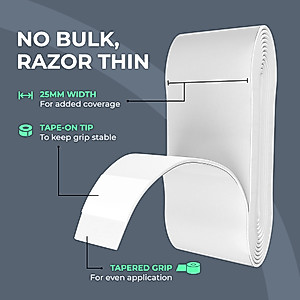 ADV MaxTac Tacky Tennis Overgrip - 12 Pack Extremely Sticky Non-Slip Tennis Grips Overgrip - Razor-Thin & Easy to Use Pro Tennis Racquet Grip Tape, White