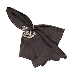 Alpha Living Home Christmas Decoration Silver Napkin Rings Set of 12, Thanksgiving Napkin Holders, Napkin Rings Bulk for Fall, Christmas, Party Decoration, Dinning Table, Everyday, Family Gatherings