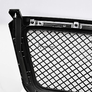 Matte Black Mesh Front Hood Bumper Grill Grille Guard ABS Compatible With 04-08 Ford F150