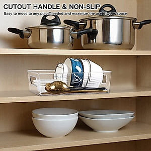 Shopwithgreen Refrigerator Organizer Bins with Pull-out Drawer, Drawable Clear Fridge Drawer Organizer with Handle, Plastic Kitchen Pantry Storage Containers