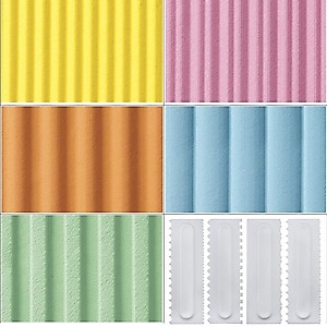 4 Pcs/set Cake Scraper Decorating Plastic Sawtooth Comb Mousse Butter Cream Cake Edge Tools Plastic Sawtooth Cake Icing Smoother Kitchen Baking Cake Edge DIY Tool