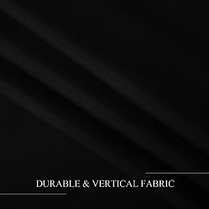 StangH Black Backdrop Curtains for Parties - 10 ft Curtain Drapes for Partition Room Dividers Curtains Waterproof Home Theater Studio Backgrounds Wedding Stage Stand Panels, 2 Panels