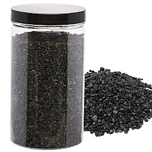 Black Decorative Gravel Colored Coarse Sand Succulent Cactus Bonsai Crushed Potting Rock Vase Filler Planting Planter Small Pebble for Terrarium, Fairy Gardening, Top Dressing, Home Garden Decor 2.2lb