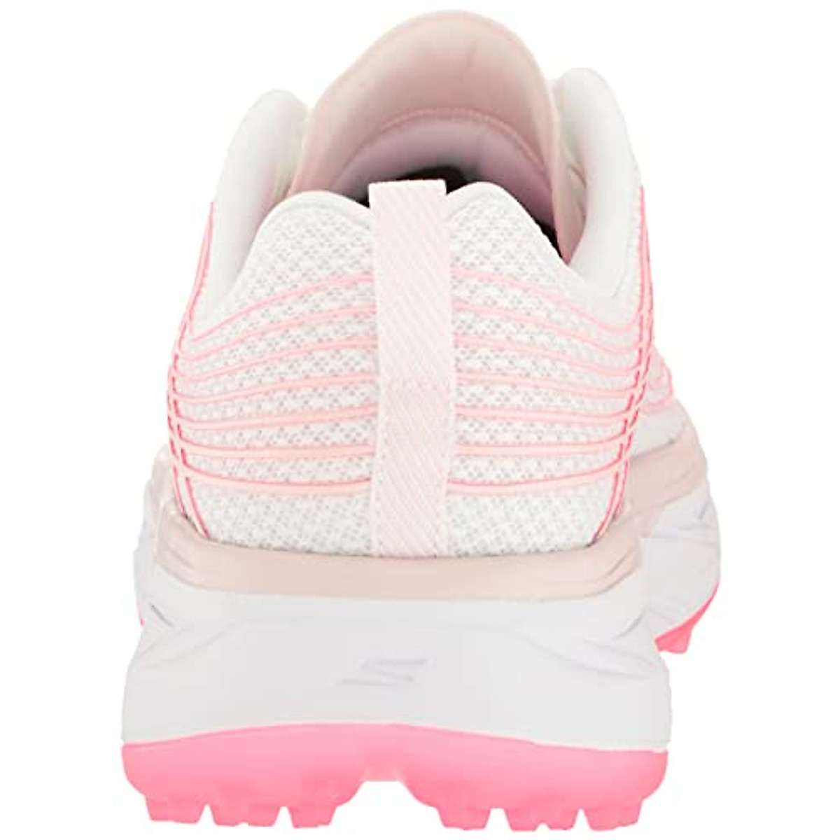 Skechers Women's Go Ultra Max Spikeless Golf Shoe Sneaker, WHT/PNK, 10