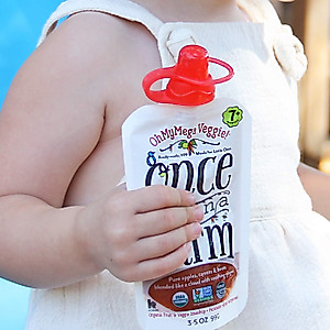 ChooMee SoftSip Food Pouch Top | Baby Led Weaning | No Spill Flow Control Valve, Protects Childs Mouth, 100% Silicone, BPA Free | Four Colors, 4 CT