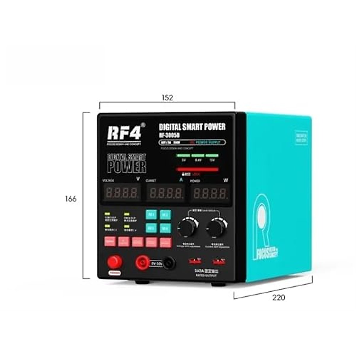 RF-3005PRO RF3005D Digital Smart Power Meter 30V5A 150W Mechanical Instrument with A/MA Automatic Range Switching Function Tool(RF-3005D)
