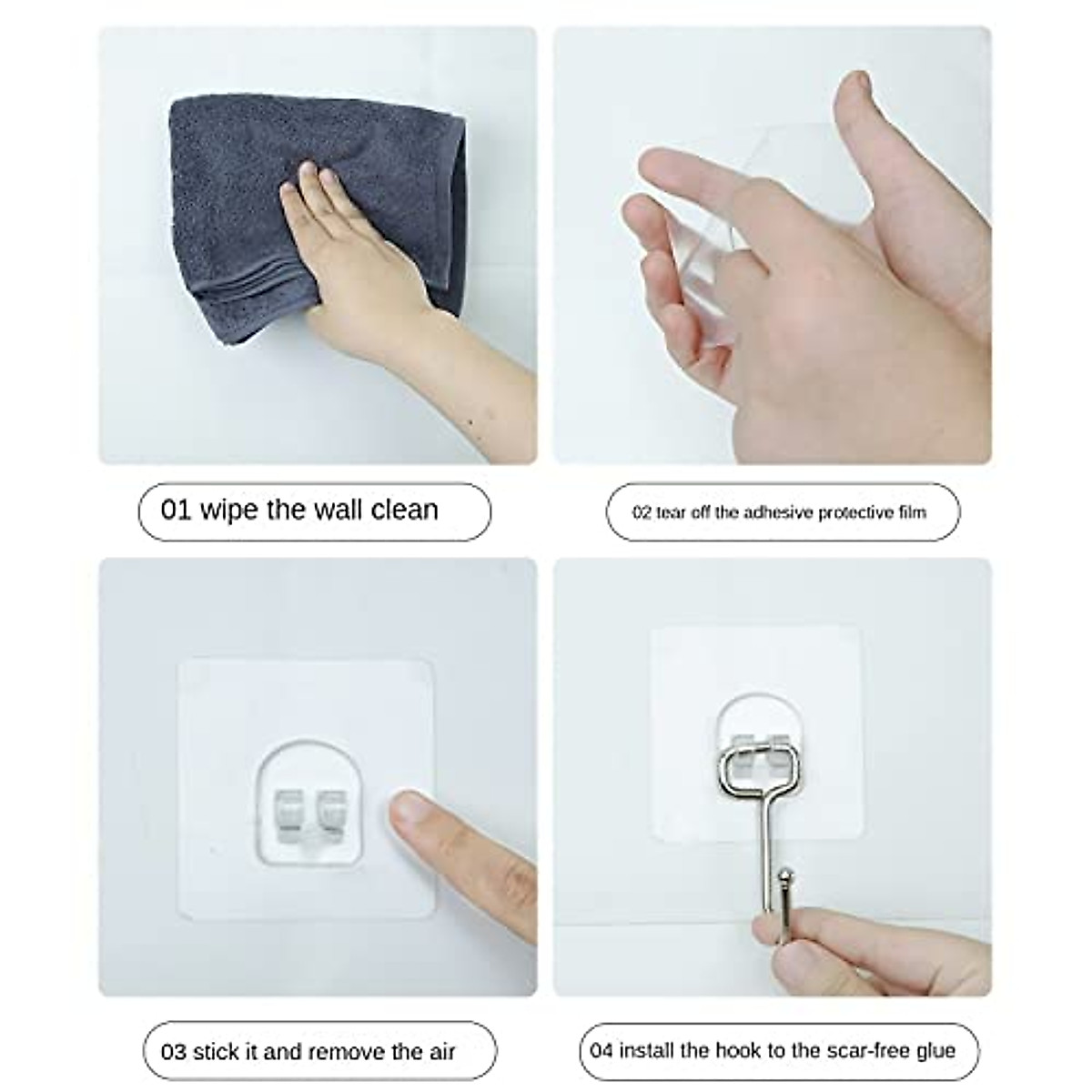 Large Adhesive Hooks For Hanging Heavy Duty(33lbsmax).Self Adhesive No Punching Waterproof And Rustproof No Races Stainless Steel Hook Multiple Uses For Bathroom Bedroom Kitchen And Outdoor. 15pack