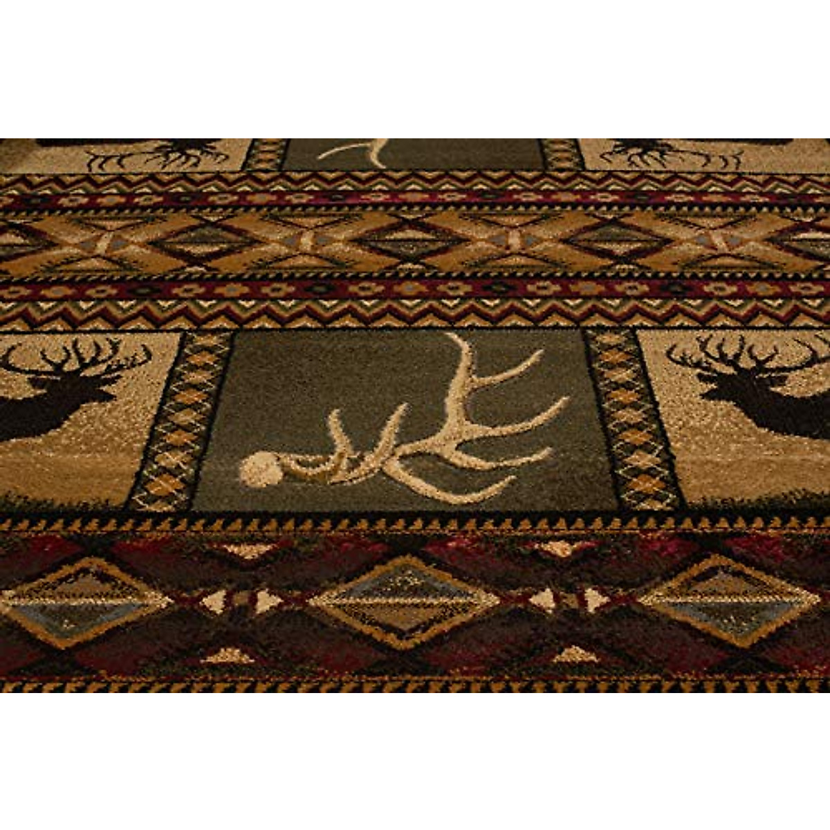 United Weavers of America Affinity Collection Hunter's Dream Rug - 1 ft. 10in. x 7ft. 2in., Brown, Decorative Rug, Lodge Style, Modern Indoor Rug