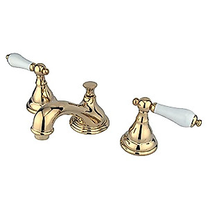 Kingston Brass KS5562PL Royale Widespread Bathroom Faucet, Polished Brass