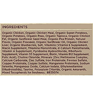 Castor and Pollux ORGANIX Grain Free Dog Food, Chicken and Sweet Potato Organic Dog Food Recipe - 4 lb. Bag