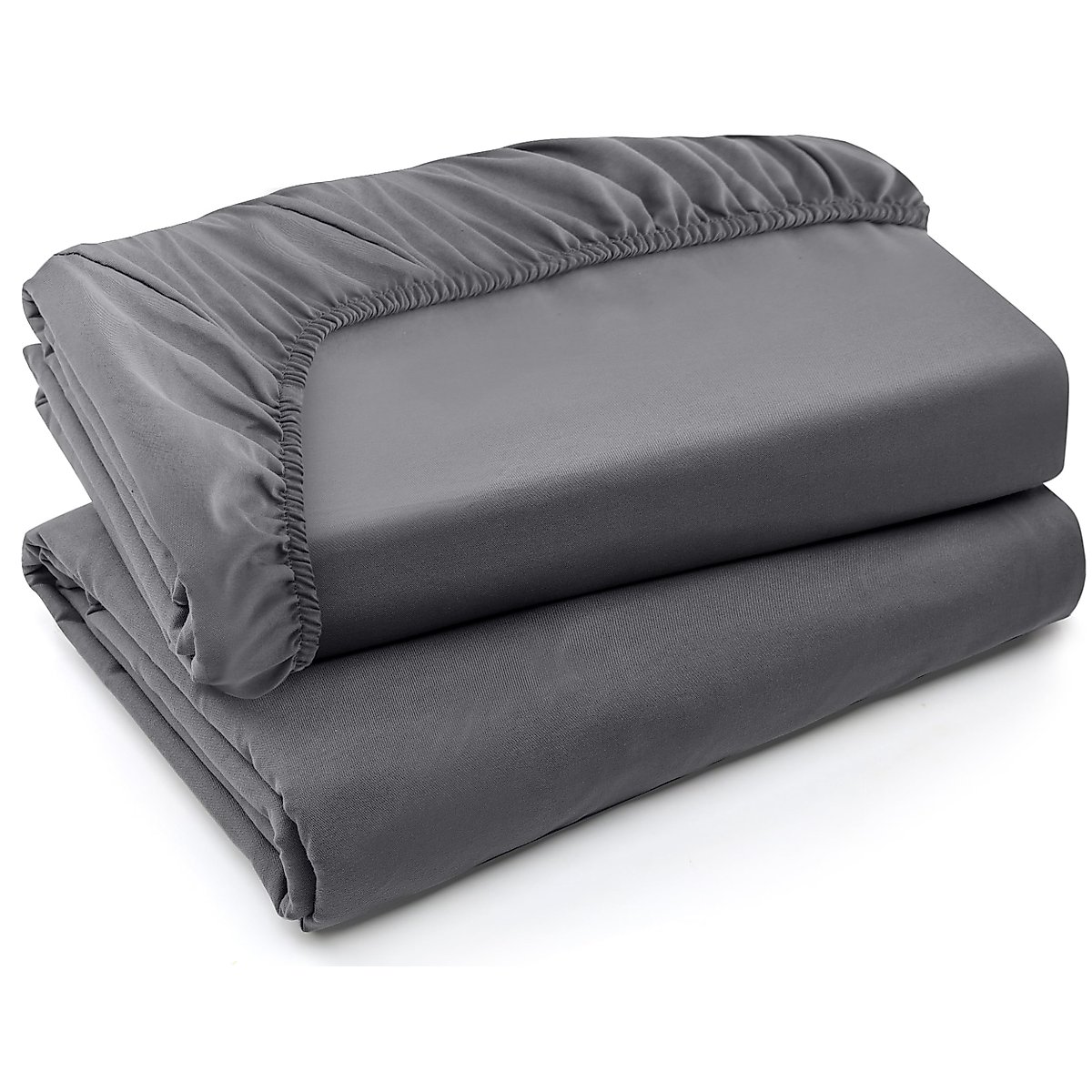 Utopia Bedding Twin XL Fitted Sheets - Bulk Pack of 2 Bottom Sheets - Soft Brushed Microfiber - Deep Pockets - Shrinkage & Fade Resistant - Easy Care (Twin XL, Grey)