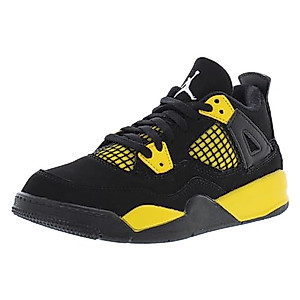 Nike Jordan 4 Retro Little Kids Shoes Size - 2 Black/White