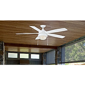 Hampton Bay Seaport 52 In. Indoor/outdoor White Ceiling Fan