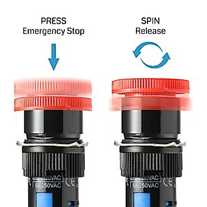 Genmitsu CNC Router Emergency Stop Switch Push Button for 3018-MX3/3018-PROVer