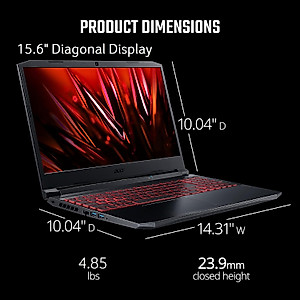 acer Nitro 5 Gaming Laptop, 15.6" FHD 144Hz Display, Intel Core i7-11800H 8 cores, NVIDIA GeForce RTX 3050 Ti 4GB GDDR6, 16GB DDR4 1TB PCIe SSD, Wi-Fi 6 Backlit Keyboard, Windows 11 + HDMI Cable