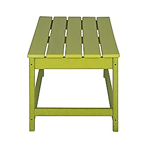 WestinTrends Malibu Outdoor Coffee Table, 35" x 17.5" All Weather Poly Lumber Patio Adirondack Coffee Table for Garden Lawn Porch Balcony, Lime