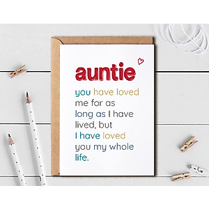 Auntie You Have Loved - Special Auntie's Day Card - Birthday Card For Auntie - Sentimental Card For Auntie - Meaningful Card For Auntie…