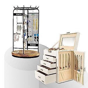 Homde Leather Jewelry Box + Jewelry Stand