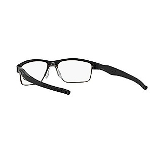 Oakley Men's OX3128 Crosslink Switch Rectangular Prescription Eyeglass Frames, Satin Black/Demo Lens, 53 mm